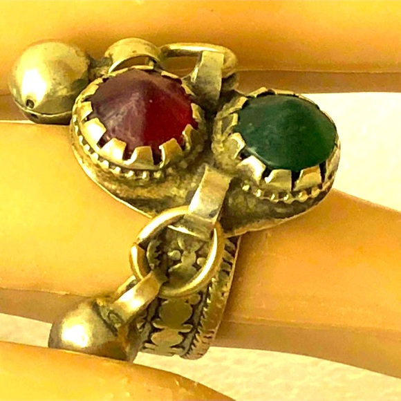 Jewelry | Vtg Belly Dancer Musical Bell Stone Ring S 9 As Is | Poshmark